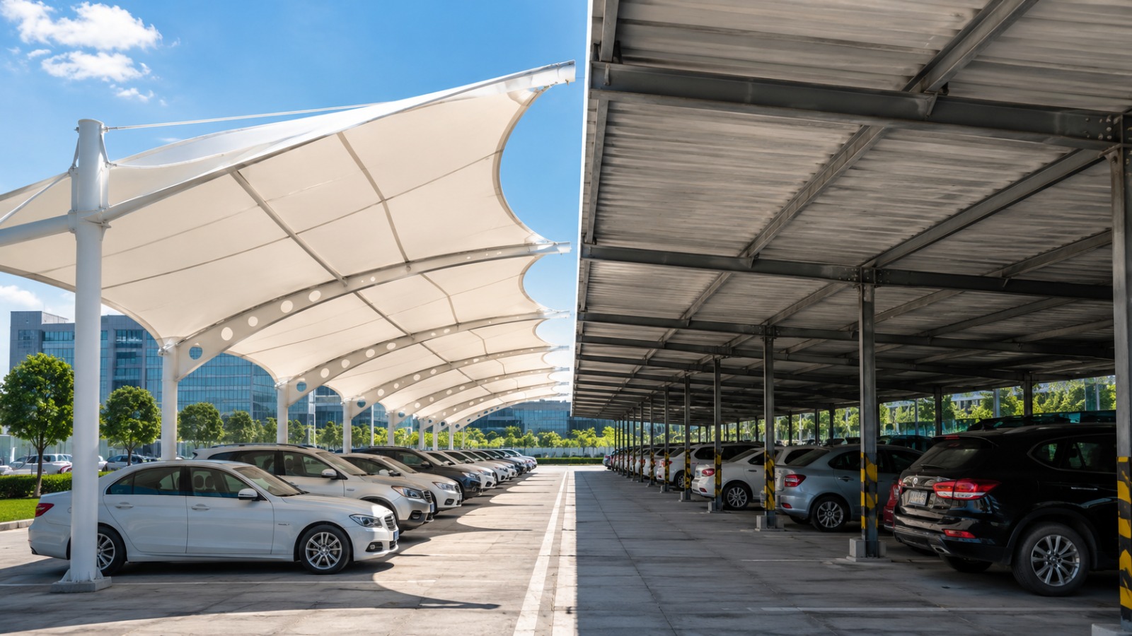 Car Parking Tensile Membranes vs Conventional Roofing: Which Is Better ...